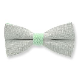 Fliege ‘Duo Deluxe’ Grau Minze - Mintgrüne Fliegen Kaufen Krawatten123.de